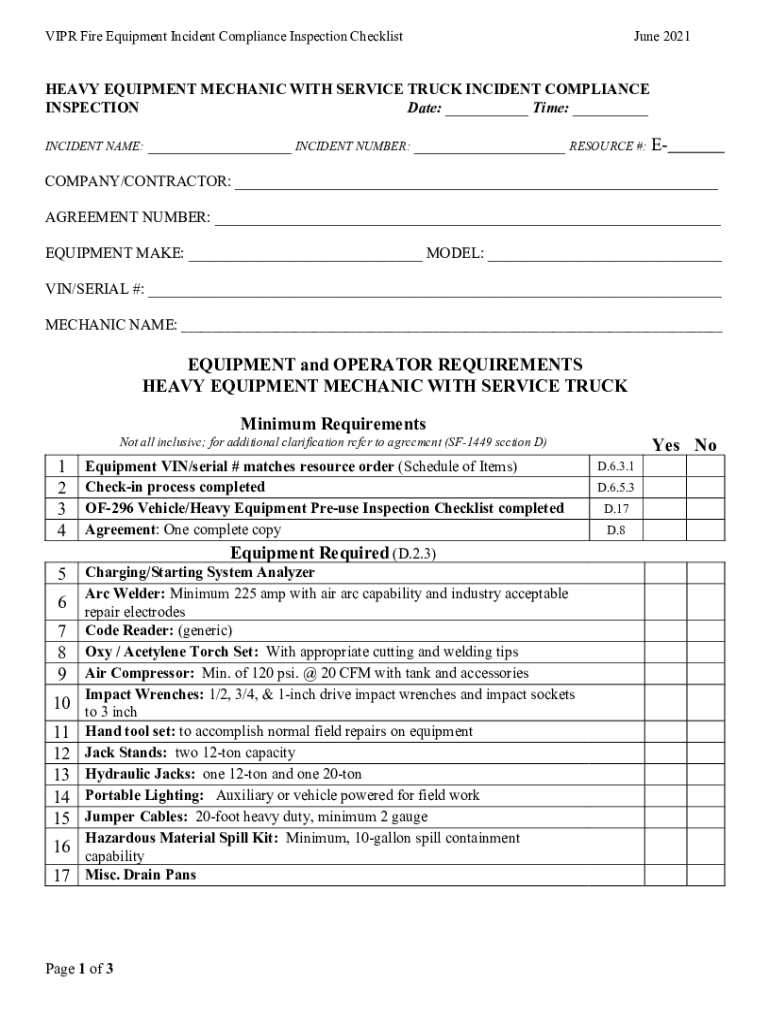 Fillable Online Vehicle Inspection Report Form Pdf - Gaeta Costruzioni ...