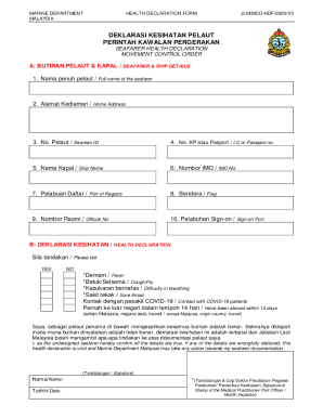 Fillable Online health declaration form - IALA AISM Fax Email Print ...