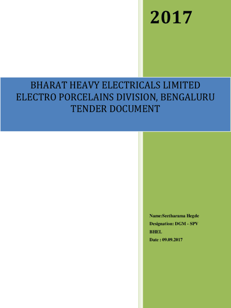 Fillable Online Bharat Heavy Electricals Limited SOLAR ... - SolarQuarter Fax Email Print ...