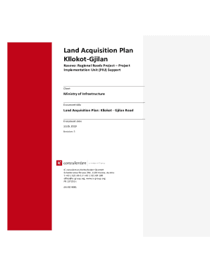 Fillable Online Land Acquisition Plan Kllokot-Gjilan Fax Email Print ...