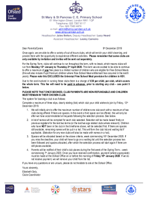 Fillable Online Lego After School Club St.Mary and St.Pancras CofE ...