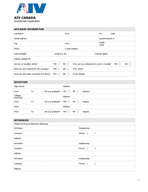 Fillable Online TOWN OF ALBION Employment Application Fax Email Print - pdfFiller