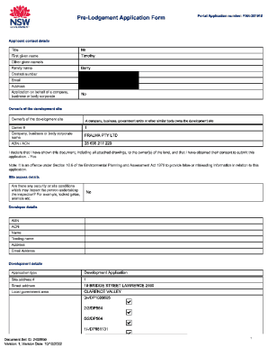 Fillable Online ECM2406930v1DA2022/0710 Generated Pre-DA form 19 Bridge ...