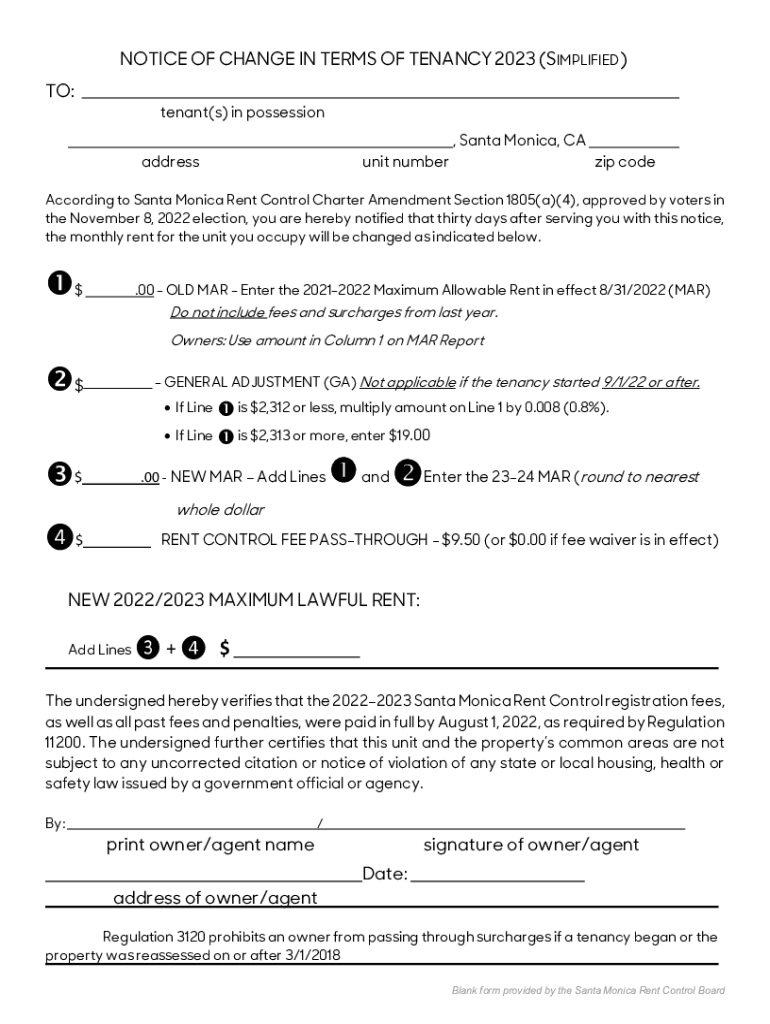 Fillable Online What Rent-Controlled Tenants and Landlords Need to Know ...
