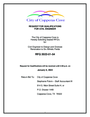 Fillable Online REQUEST FOR QUALIFICATIONS (RFQ) FOR CIVIL ... Fax ...