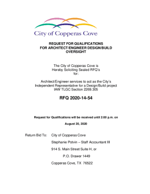 Fillable Online 1 Request for Qualification (RFQ) for Engineering/Architectural ... Fax Email ...