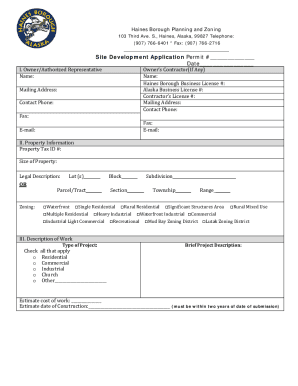 Fillable Online Land Use Permit ApplicationHaines Alaska Fax Email ...