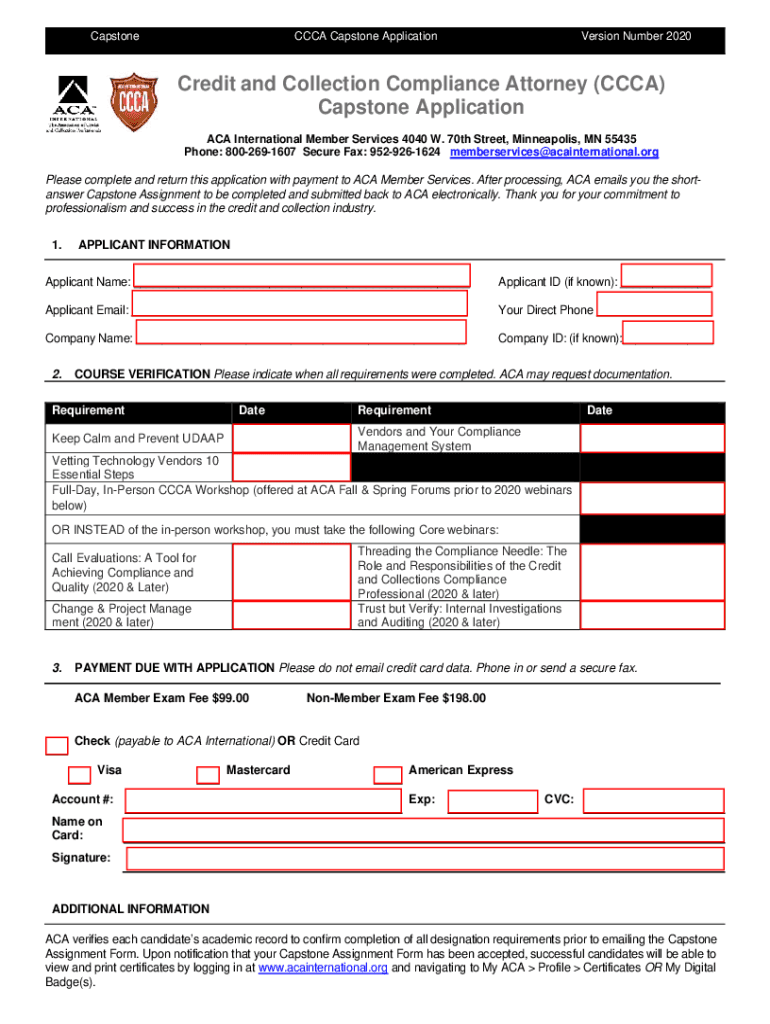 Fillable Online Capstone Assignment Registration & Form Request Fax ...