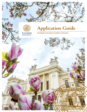 Fillable Online Incoming exchange student application guide - Lund University Fax Email Print ...