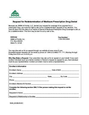 Fillable Online MMM Coverage Determination Request Form Fax Email Print ...