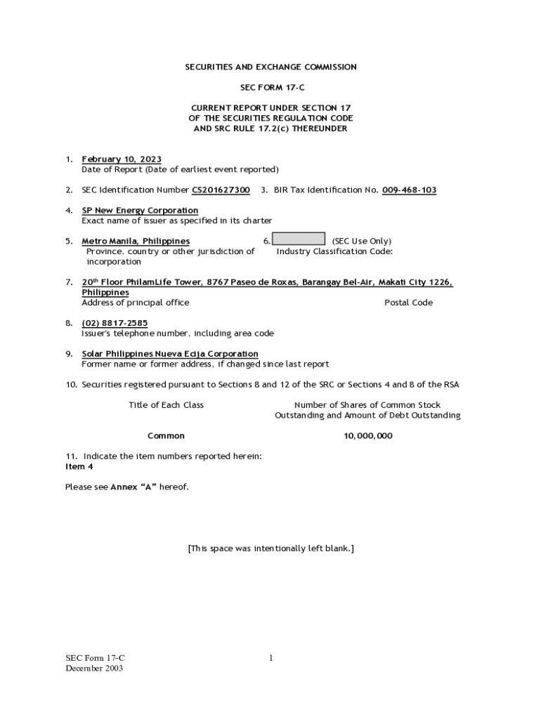 Fillable Online SEC Identification Number CS201627300 Fax Email Print - pdfFiller