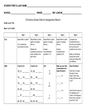 Fillable Online Grade Level: First Fax Email Print - pdfFiller