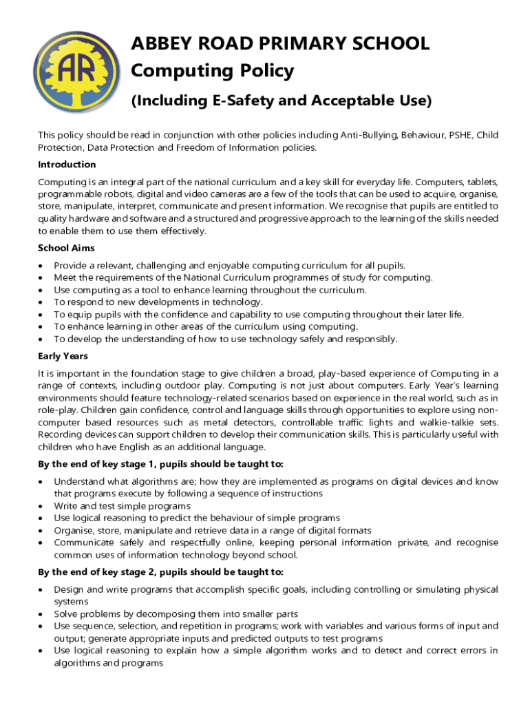 Fillable Online St Michael's Primary School E-safety Policy Fax Email ...