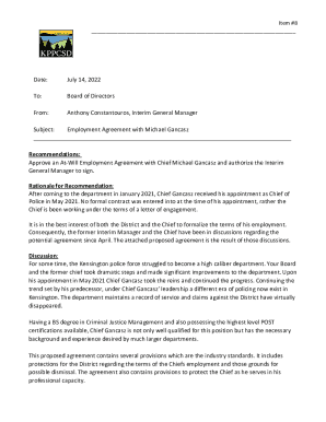 Fillable Online Contracts and Agreements - Kensington Police Protection ...