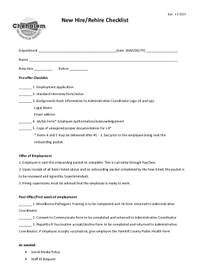 Fillable Online New Hire / Rehire Cover Sheet Fax Email Print - pdfFiller