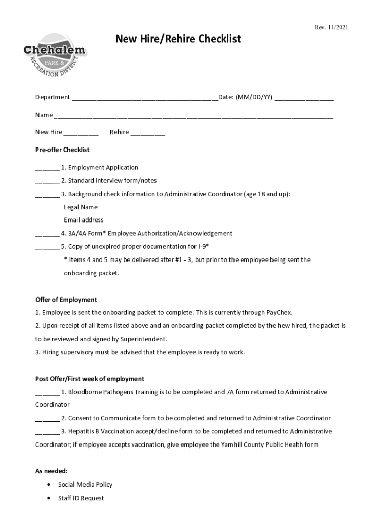 Fillable Online New Hire / Rehire Cover Sheet Fax Email Print - pdfFiller