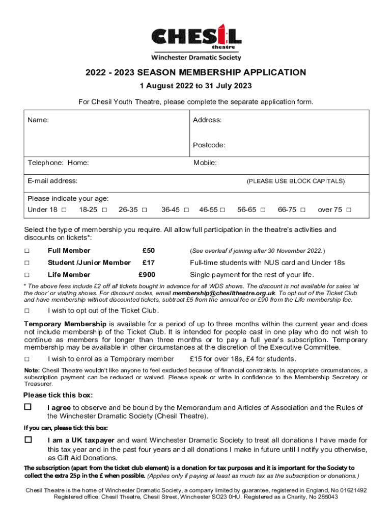 Fillable Online 2022-2023 2nd draft Membership Application Form.docx ...