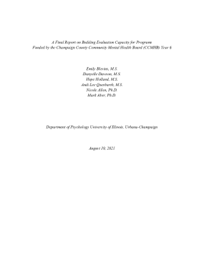 Fillable Online EVALUATION CAPACITY BUILDING PROJECT Fax Email Print - pdfFiller