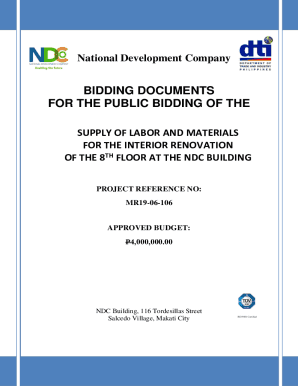 Fillable Online bidding document procurement for the supply of labor ...