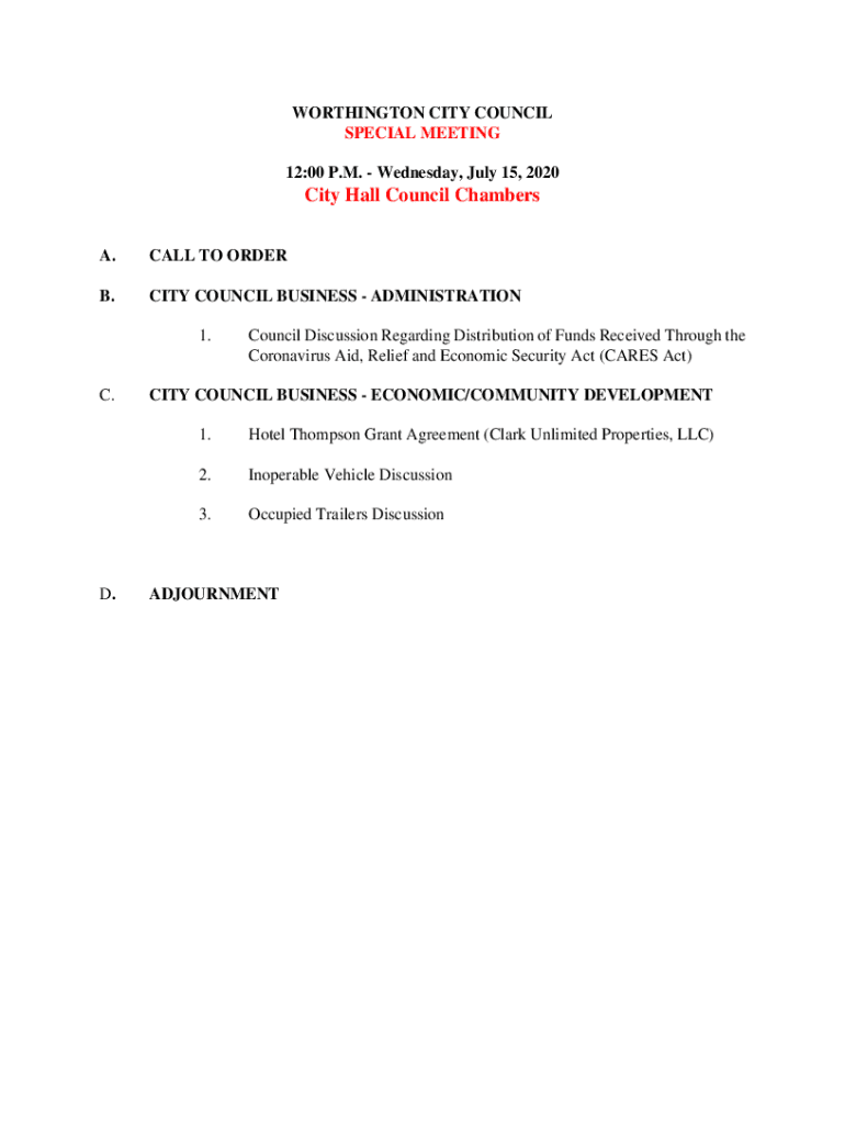 Fillable Online List of model standing orders - ask your council Fax ...