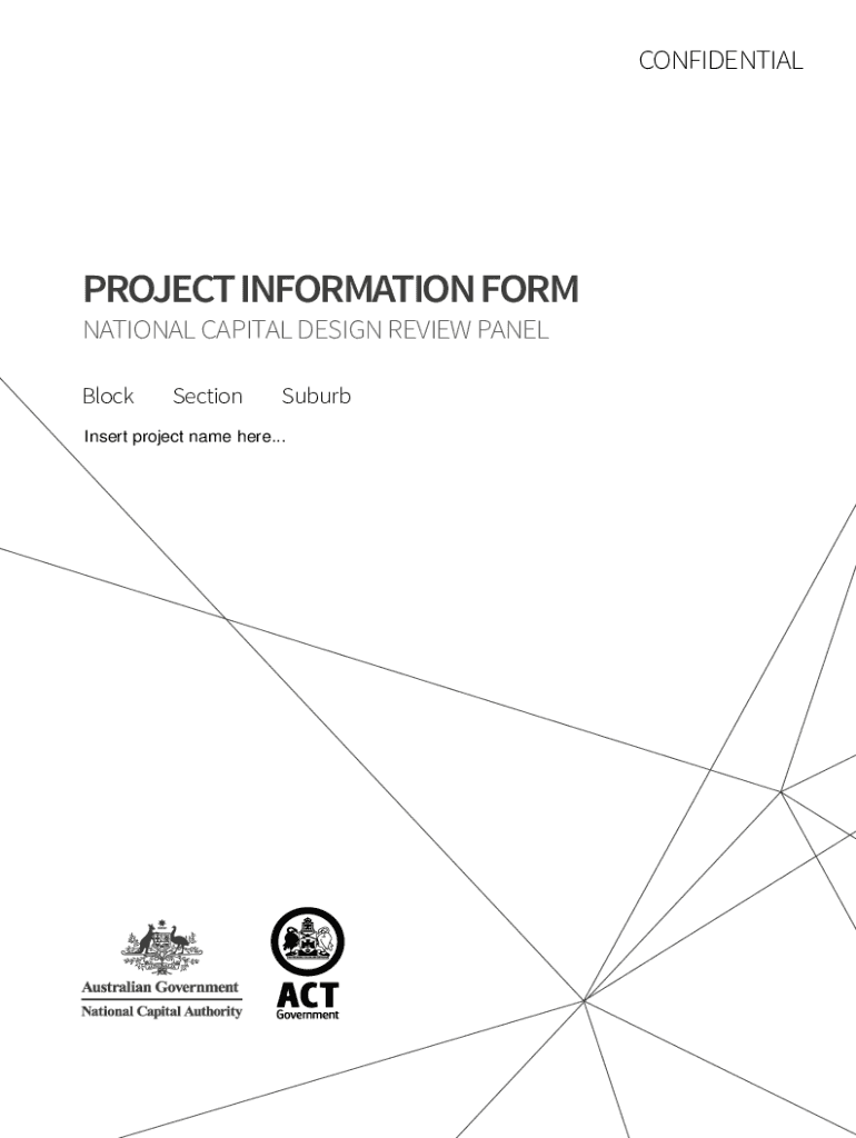Fillable Online Project Information Form - National Capital Design ...