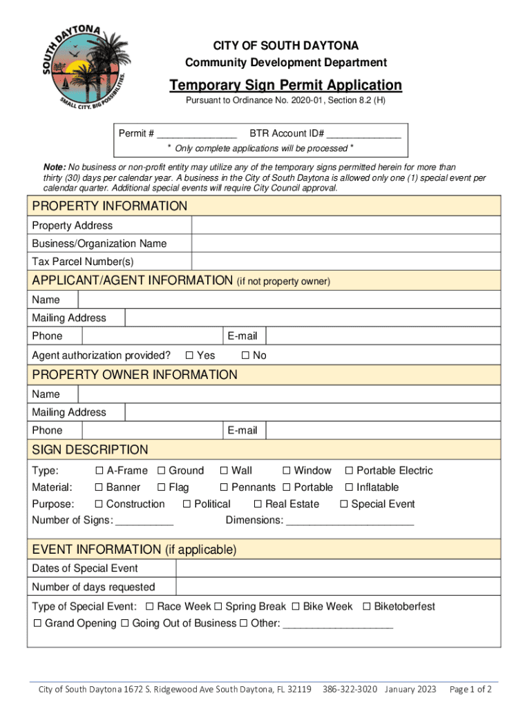 Fillable Online Document Center - Documents by Department - South Daytona Fax Email Print ...