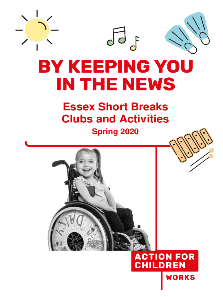 Fillable Online services actionforchildren org Essex Short Breaks Clubs ...