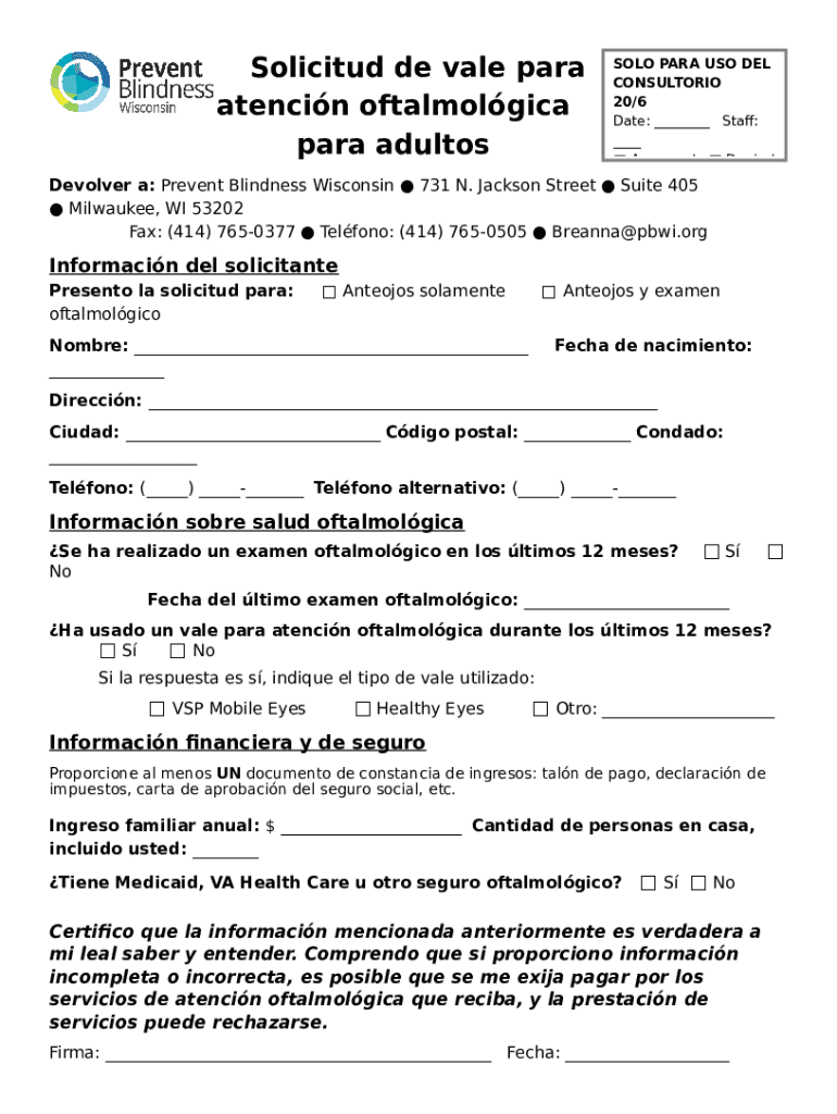 Adult Vision HeAltH toolkit: - Prevent Blindness Wisconsin Doc Template ...