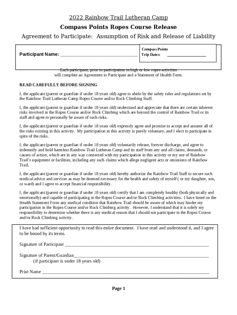 release and waiver of liability and assumption of risk - jot Doc Template | pdfFiller