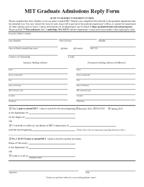 Fillable Online HOW TO SUBMIT YOUR REPLY FORM Fax Email Print - pdfFiller