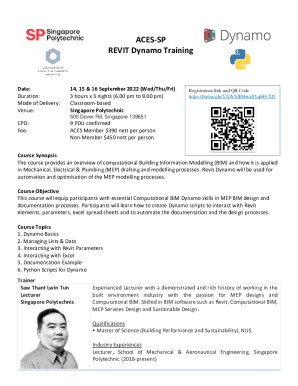Fillable Online ACES-SP REVIT Dynamo Training Fax Email Print - pdfFiller