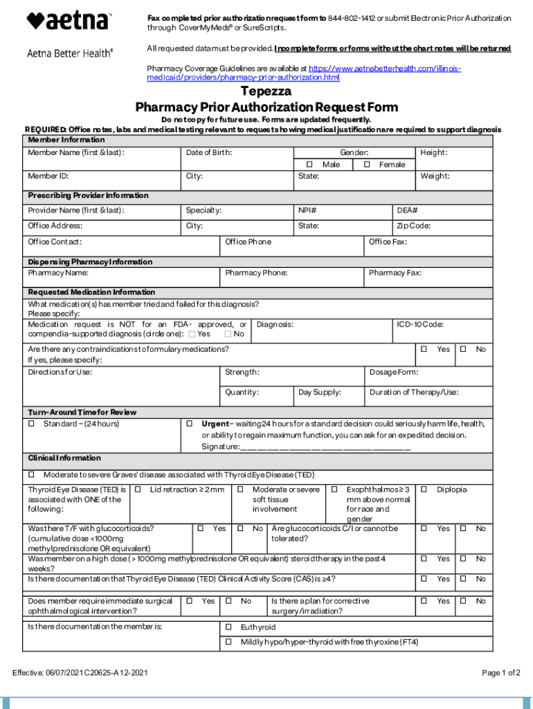 Fillable Online Tepezza-Request-Form-IL. Accessible PDF Fax Email Print ...