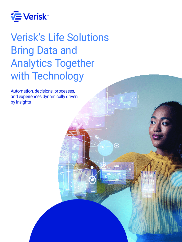 Fillable Online Verisk's Life Solutions Bring Data and Analytics ...
