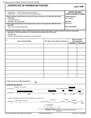 Fillable Online 1295 Form Redacted - Collin County Fax Email Print ...