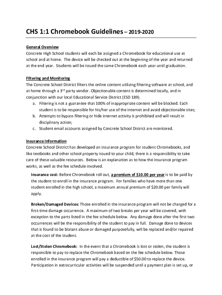 Fillable Online Saint John the Evangelist Catholic School 1:1 Chromebook ... Fax Email Print ...