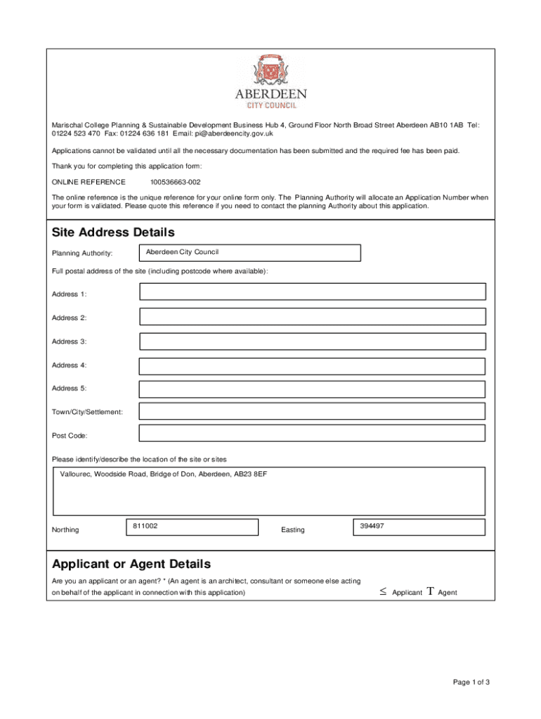 Fillable Online Full postal address of the site (including postcode ...