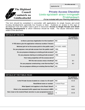 Fillable Online Private Access Checklist Liosta-sgrdaidh airson ...