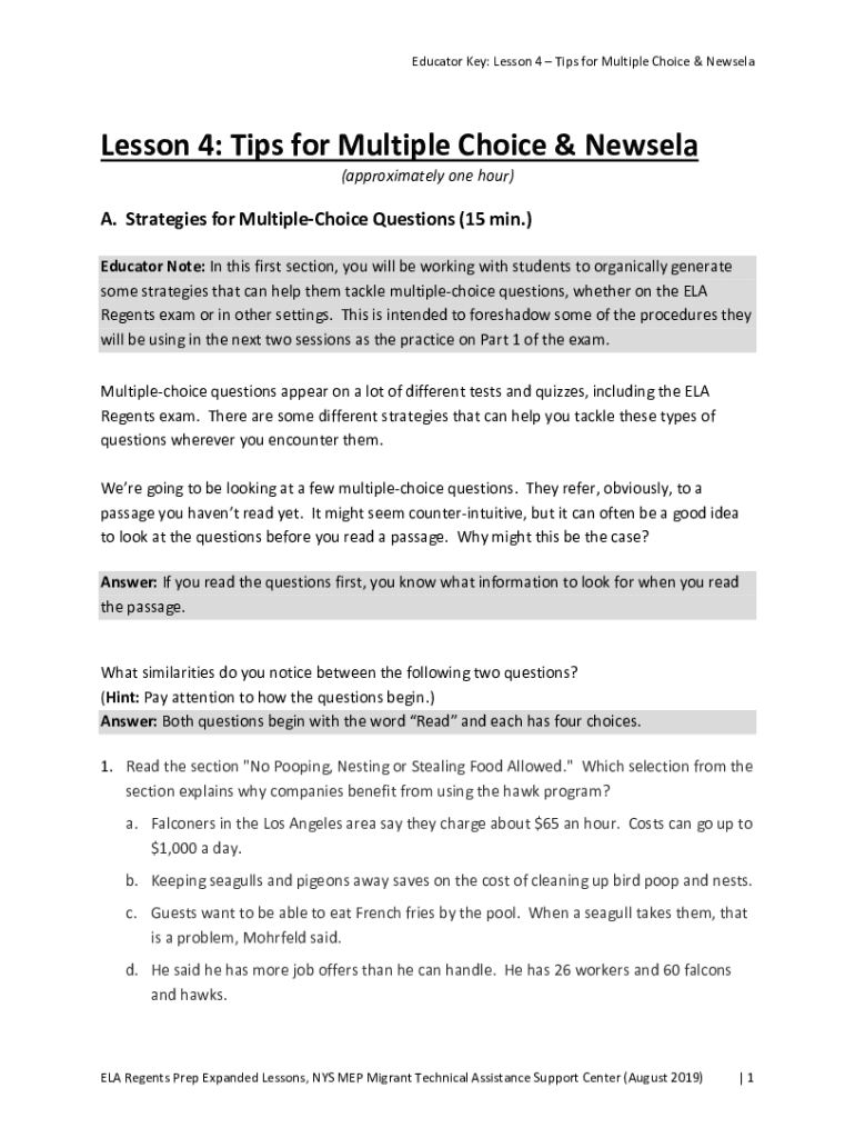 Fillable Online Tips for Educators: How to write Multiple-Choice ...