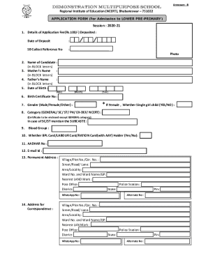 Fillable Online riebbs ac ANNEXURE-BAPPLICATION FORM-LPP-20-21.docx Fax Email Print - pdfFiller