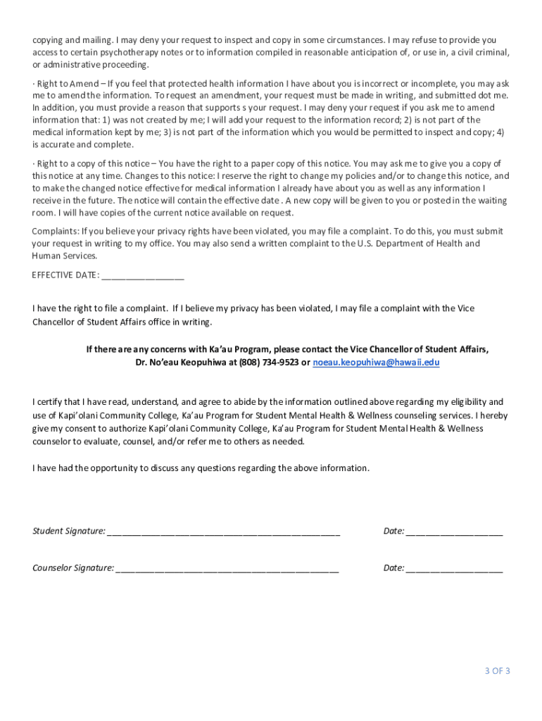 Fillable Online Fill - Free fillable INFORMED CONSENT FOR COUNSELING ...