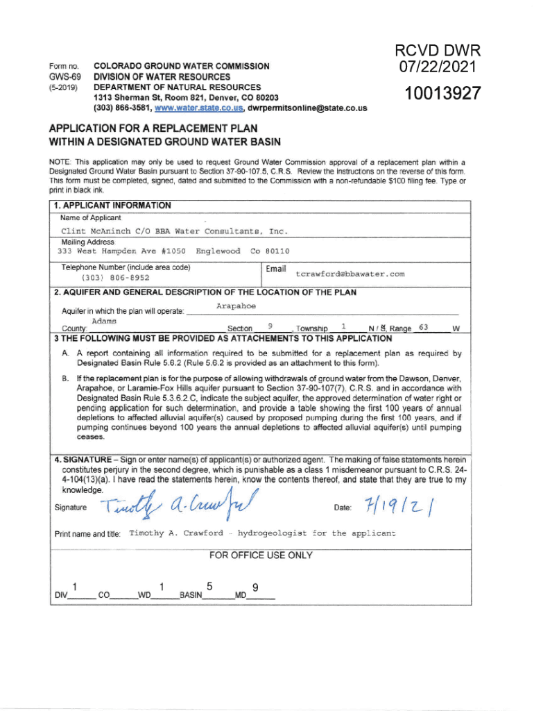 Fillable Online Water Rights FormsNez Perce Tribe Water Resources ...