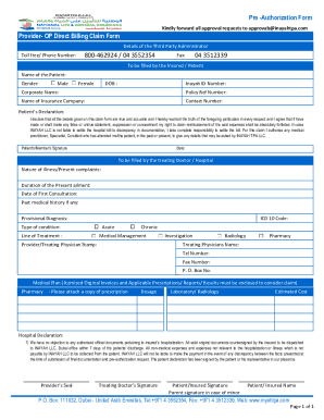 Fillable Online Dental Direct Billing Claim Form - Dubai - Inayah TPA ...