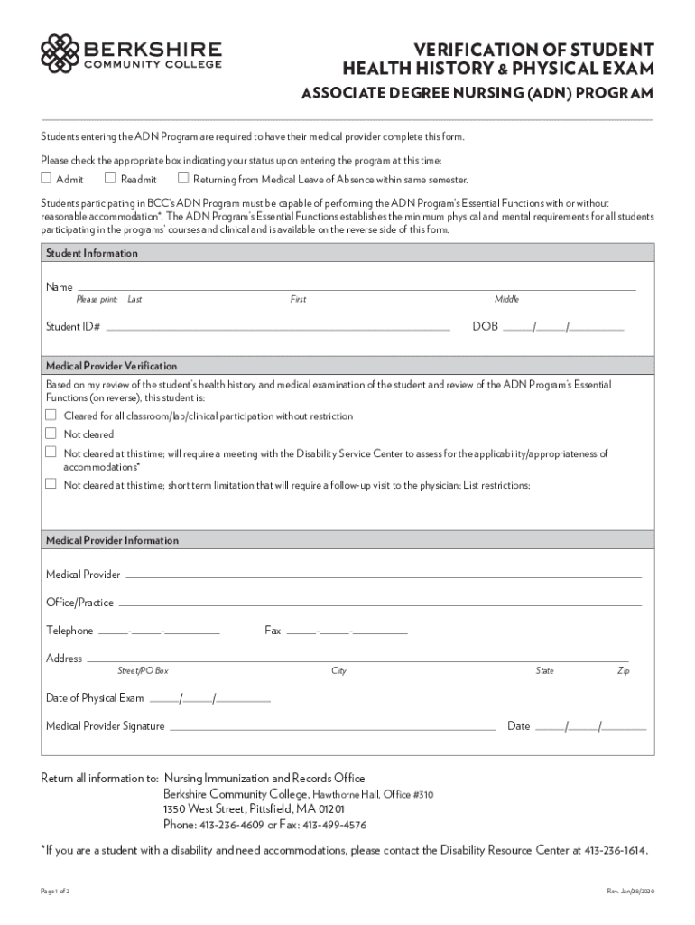 Fillable Online ASSOCIATE DEGREE NURSING (ADN) PROGRAM Fax Email Print ...