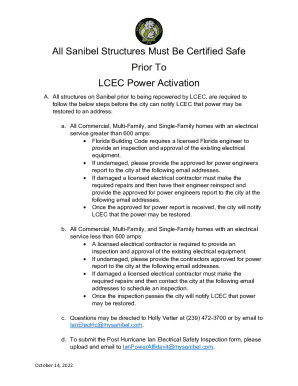 Fillable Online LCEC and City of Sanibel work together to safely ...