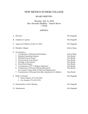 Fillable Online Consideration of Retirement Resolutions Fax Email Print ...