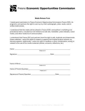 Fillable Online media consent form and consent to use photograph or - Ngin Fax Email Print ...