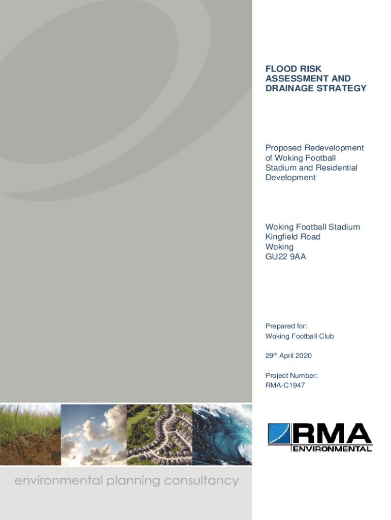 Fillable Online FLOOD RISK ASSESSMENT AND DRAINAGE STRATEGY Fax Email ...
