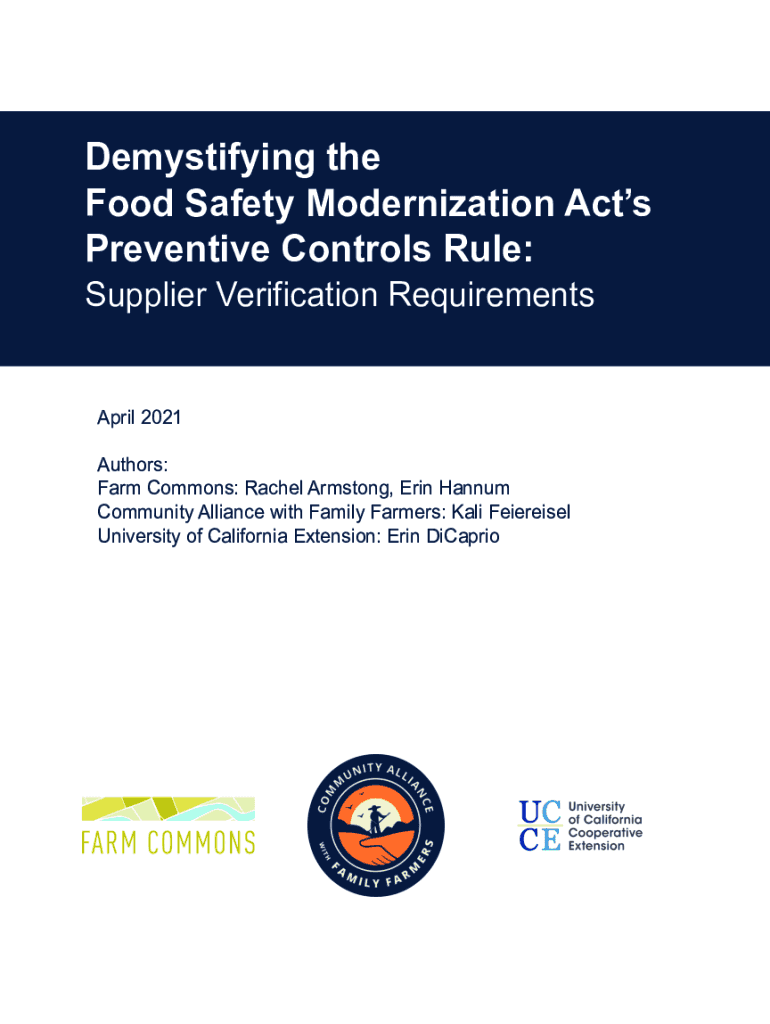 Fillable Online Food Safety Modernization Acts Fax Email Print - pdfFiller
