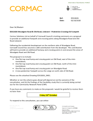 Fillable Online EDG1826 - Consultation Letter 1st revision Fax Email ...