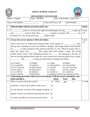 Fillable Online English worksheet 33 class 6 simple present tense ... - YouTube Fax Email Print ...